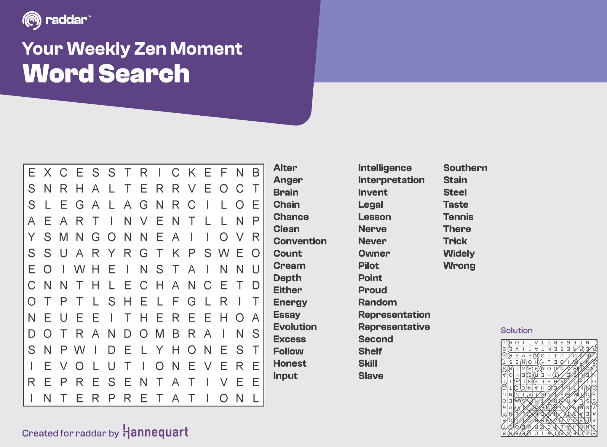 Word Search – May 26th, 2025 - raddar