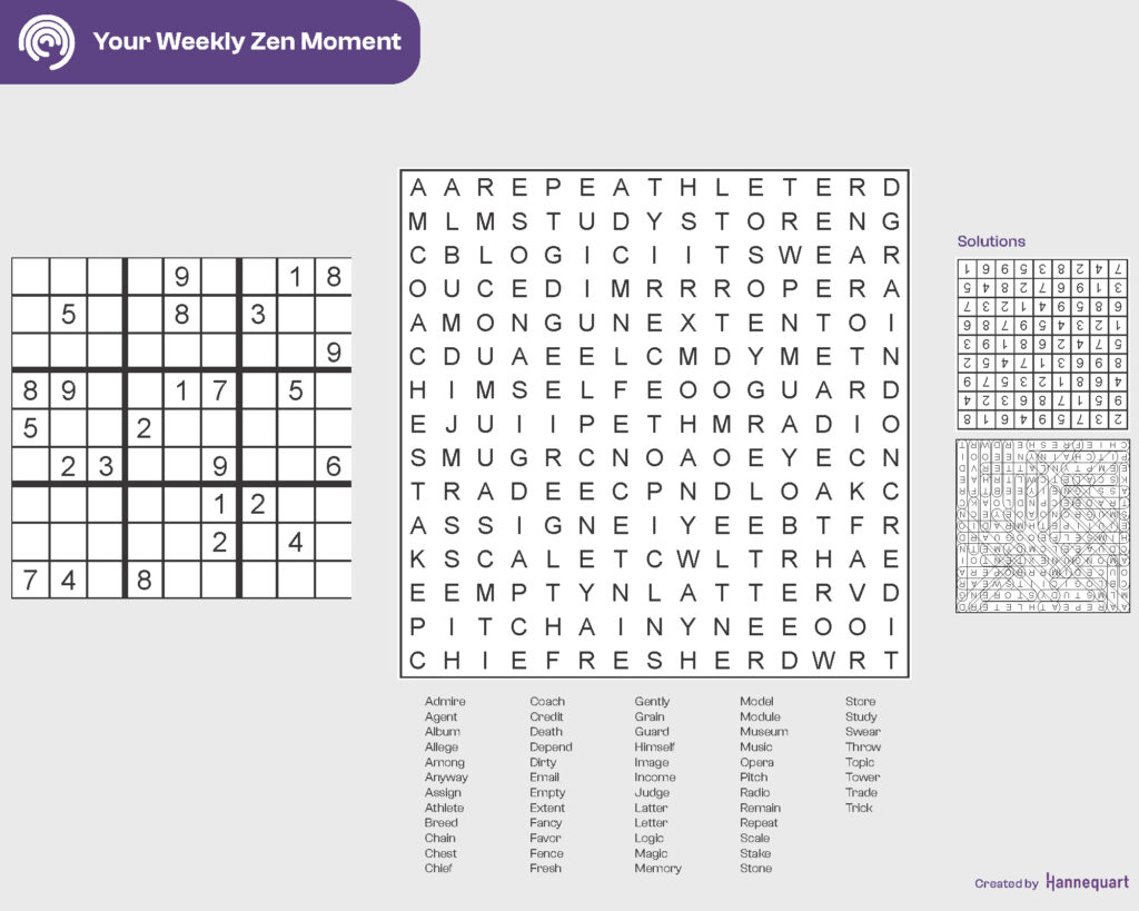 Sudoku & Word Search Duo | November 10th, 2025 - raddar
